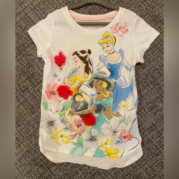 Disney | Shirts & Tops | Disney Princess Girls Shirt Feat Cinderella ...